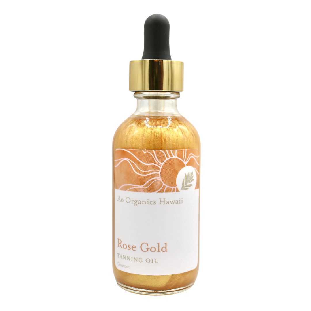 Rose Gold Tanning Oil – Ao Organics Hawaii